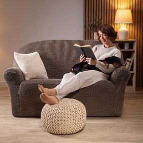 Bielastické potahy COSTINA oříšková křeslo ušák (š. 60 - 110 cm)