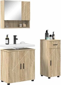 Sada koupelnového nábytku 3 ks Sonoma dub 61 x 35 x 64 cm 3392955