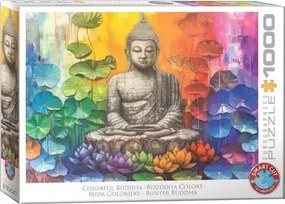 EUROGRAPHICS Puzzle Barevný Buddha / 1000 dílků / 68 x 48 cm