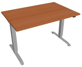 Elektr. nastavitelný stůl 120x80 - HOBIS MOTION MS 2 1200 Dekor stolové desky: třešeň, Barva kovové podnože: stříbrná