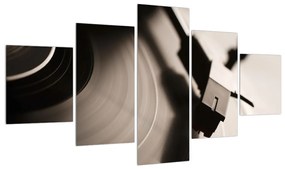 Detailní obraz gramofonové desky (125x70 cm)