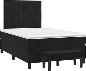 Box spring postel s matrací černá 120 x 190 cm samet 3270483