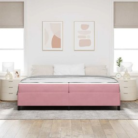 Rám postele Růžová 200 x 200 cm textil 3399089