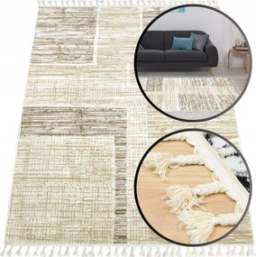 Hnědý Turecký Koberec Shaggy Ankona Koberce Do Obývacího Pokoje Boho Loft 160x230
