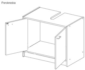 Skříňka pod umyvadlo Smash, bílá