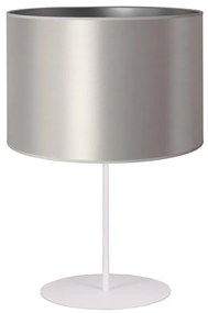 Duolla - Stolní lampa CANNES 1xE14/15W/230V pr. 20 cm stříbrná/bílá