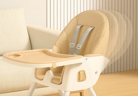 Židle na krmení KDK03 4v1 béžová + košík a kolečka ZDARMA