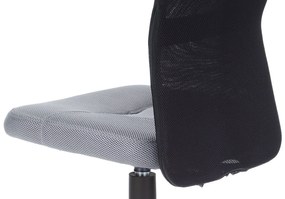 Kancelářská židle KA-2325 GREY, šedá mesh, plastový kříž, síťovina černá