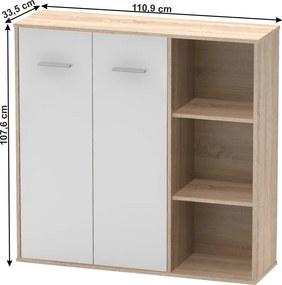 Skříňka, dub sonoma / bílá, Maurus NEW MA32