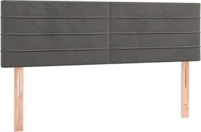 Box spring postel s matrací tmavě šedá 140x200 cm samet 3141366