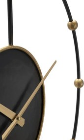 Kovové nástěnné hodiny Pearl 61 cm černé/zlaté