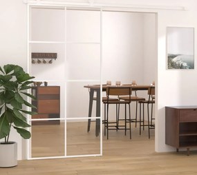 vidaXL Posuvné dveře 102,5 x 205 cm čiré ESG sklo a hliník [151676] Barva: Bílá