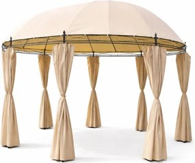 Zahradní altán pavilon Monaco 520cm x 350cm béžová