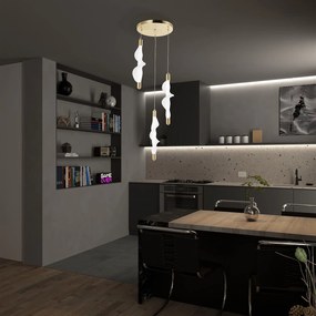 Toolight Moderní designové LED osvětlení G009-3CPR zlaté/bílé
