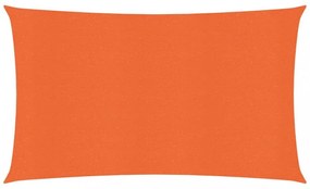 Stínící plachta obdélníková HDPE 2 x 5 m Dekorhome Oranžová