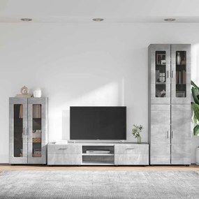 Sestava TV skříněk FLORIN 3 ks Betonově šedá Kompozitní dřevo 3397977