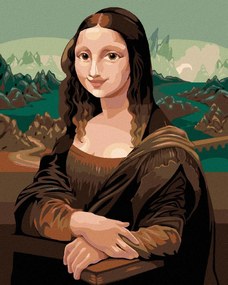 zuty malování podle čísel - pohádková mona lisa - inspirace da vinci, 40x50 cm, vypnuté plátno na rám