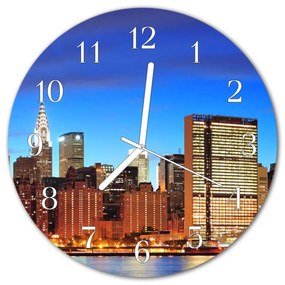 Skleněné hodiny kulaté Městské budovy