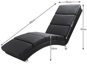 Casaria Relaxační lehátko London antracitové 107818