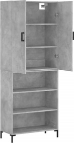 Skříň highboard betonově šedá 69,5x34x180 cm kompozitní dřevo 3196071