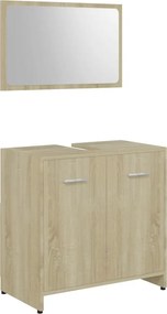 vidaXL Sada koupelnového nábytku kompozitní dřevo [802582] Barva: Černá