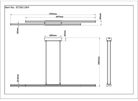 Globo 67342-24H - LED Lustr na lanku KIRINA LED/24W/230V 3000K černá