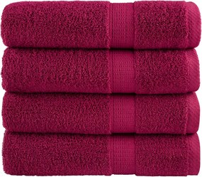 Premium sprchové ručníky SOLUND 4 ks Bordeaux 70x140 cm 600 gsm 137213