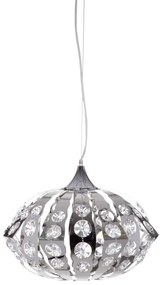 Stříbrné závěsné svítidlo Mauro Ferretti Berry 41x26 cm