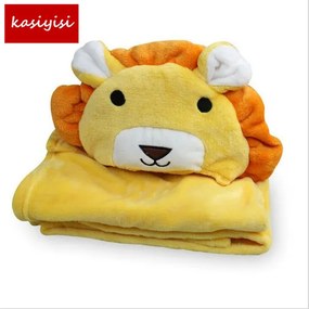 Fleecová zvířátková deka s kapucí Motiv: lev