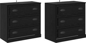Konzole 2 ks Černý dub 70 x 35,5 x 67,5 cm Kompozitní dřevo 3402655