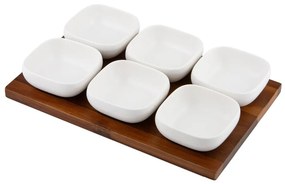 Bílé porcelánové servírovací misky v sadě 6 ks Essentials – Ladelle