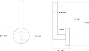 Sapho, X-ROUND GOLD držák toaletního papíru rezervní, zlatá, XR701GB