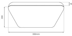 Stropní LED svítidlo Nemo, 1x LED 16w, 4000k, b
