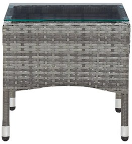 vidaXL Konferenční stolek šedý 60 x 40 x 36 cm polyratan