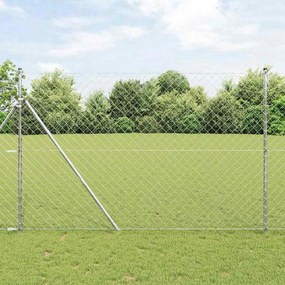 Oplocení na řetězcích se upevňuje na zem 10 x 1,5 m Stříbrná 3351136