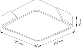 Brilagi - LED Stropní svítidlo PILANA LED/24W/230V dub/bílá 32x32 cm