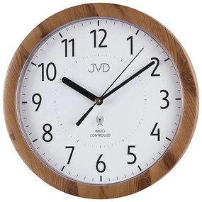 Přesné moderní  rádiem řízené hodiny JVD RH612.8 - imitace dřeva
