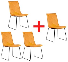 Konferenční židle ARID, 3+1 ZDARMA, Oranžová