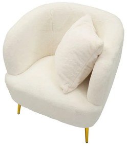 Designové křeslo Caerwyn bílé