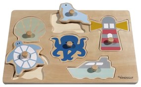 Dřevěné vkládací puzzle (počet dílků 6) Ocean – Kindsgut