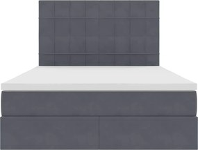 Postel s úložným prostorem a matrací Tmavě šedá 140 x 190 cm 3372028