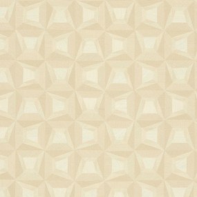 Béžová vliesová geometrická tapeta na zeď s vinylovým povrchem 31903, Textilia, Limonta