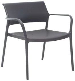 PEDRALI - Židle s područkami ARA LOUNGE 316 DS - antracit