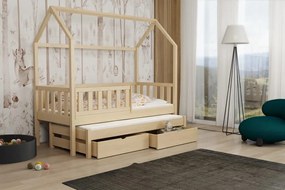 Dětská postel s přistýlkou Revo, Dub,  90x200 cm