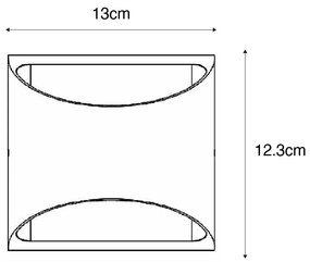 Moderní venkovní nástěnné svítidlo rezavě hnědé vč. LED 2-světlo IP54 - Mal