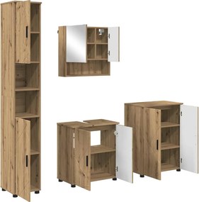 Sada koupelnového nábytku 4 ks Artisanový dub 61 x 35 x 64 cm 3393012