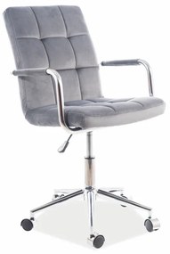 SIGNAL Kancelářská židle - Q-022 Velvet, čalouněná, různé barvy na výběr Čalounění: černá (Bluvel 19)