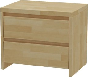 Mrava Noční stolek TNS 4 masiv | Povrchová úprava: olejovosk,Rozmer - postelí, roštov, nábytku: 44,5 x 50 x 35 cm,Materiál nábytku: brest