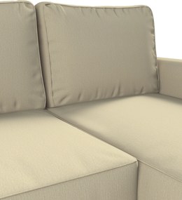 Potah na pohovku IKEA Backabro rozkládací se šezlongem barva krémová látka lesklé, pletený vzor