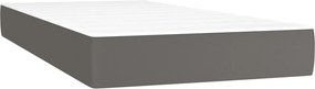 Box spring postel s matrací šedá 80 x 200 cm umělá kůže 3141093